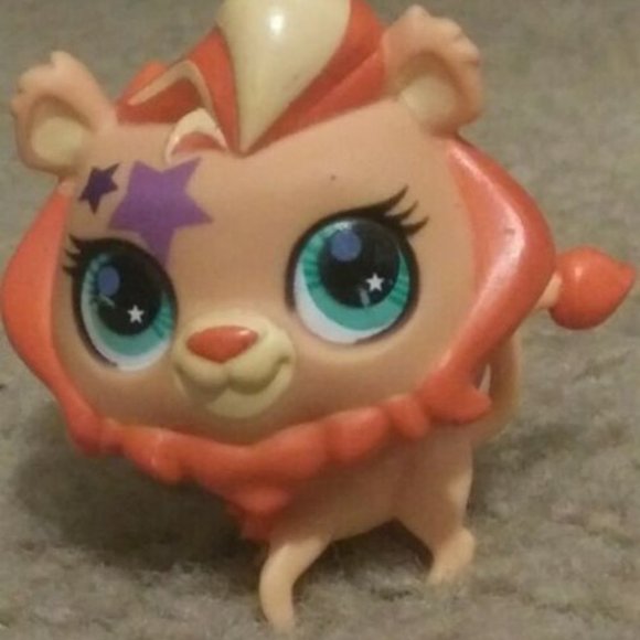 Hasbro | Toys | Rare Littlest Pet Shop Lps Orange Circus Lion Purple ...